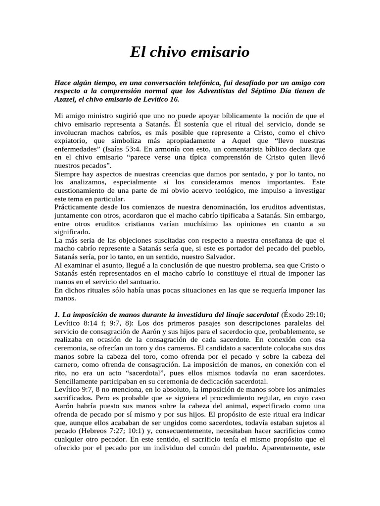 El Chivo Emisario | PDF