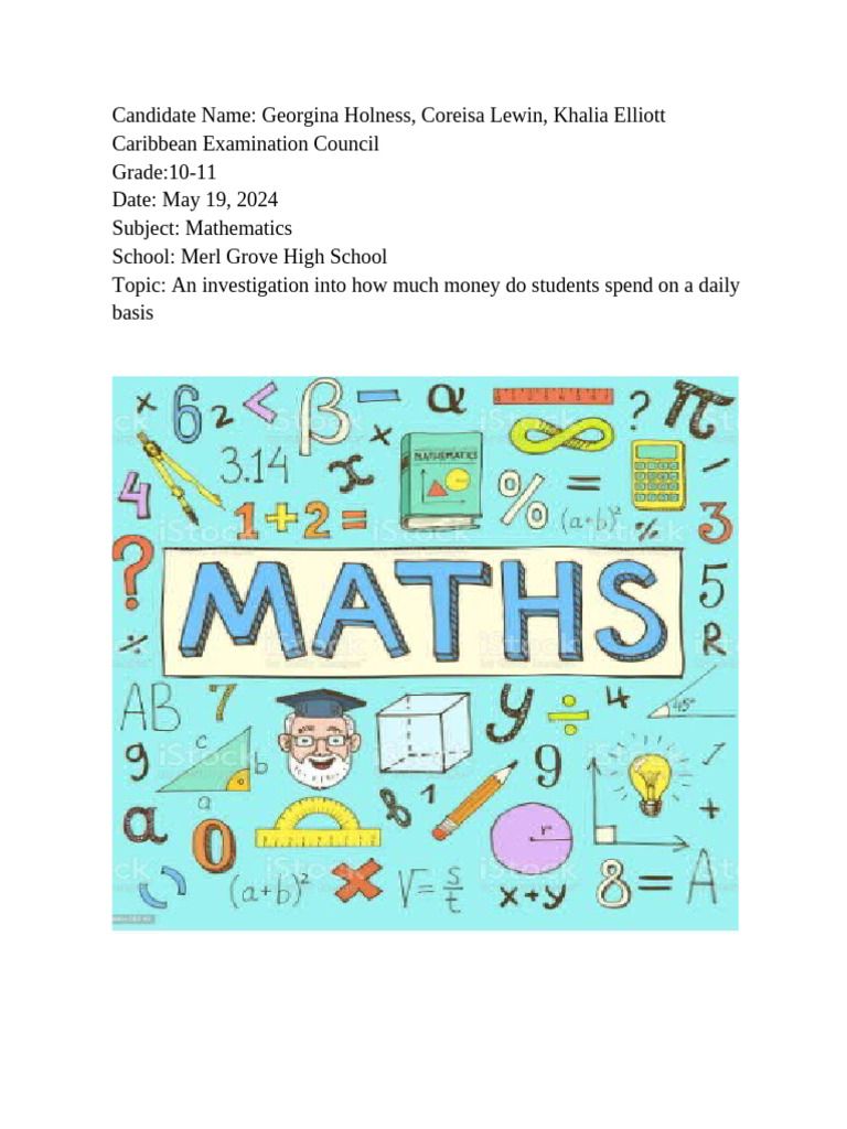 Maths SBA | PDF