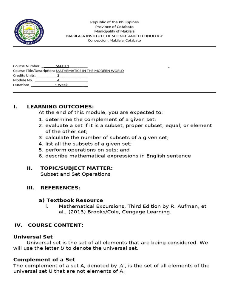 MODULE-4-MATHEMATICS-IN-THE-MODERN-WORLD | PDF