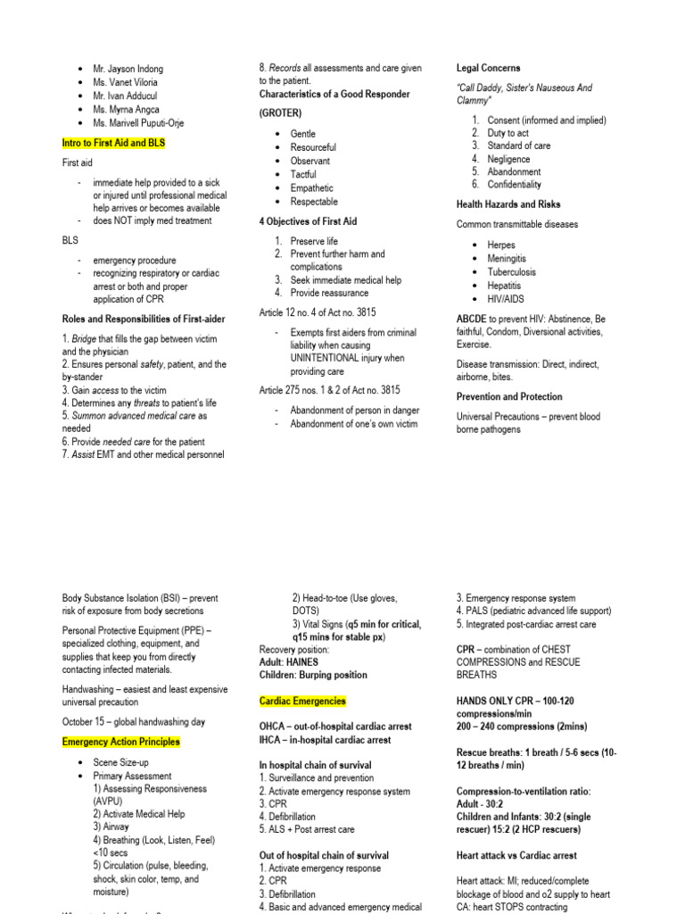 BLS Trans Part 1 | PDF