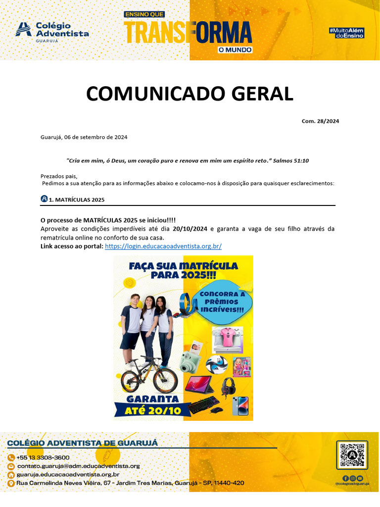 Comunicado Geral 28-24 | PDF