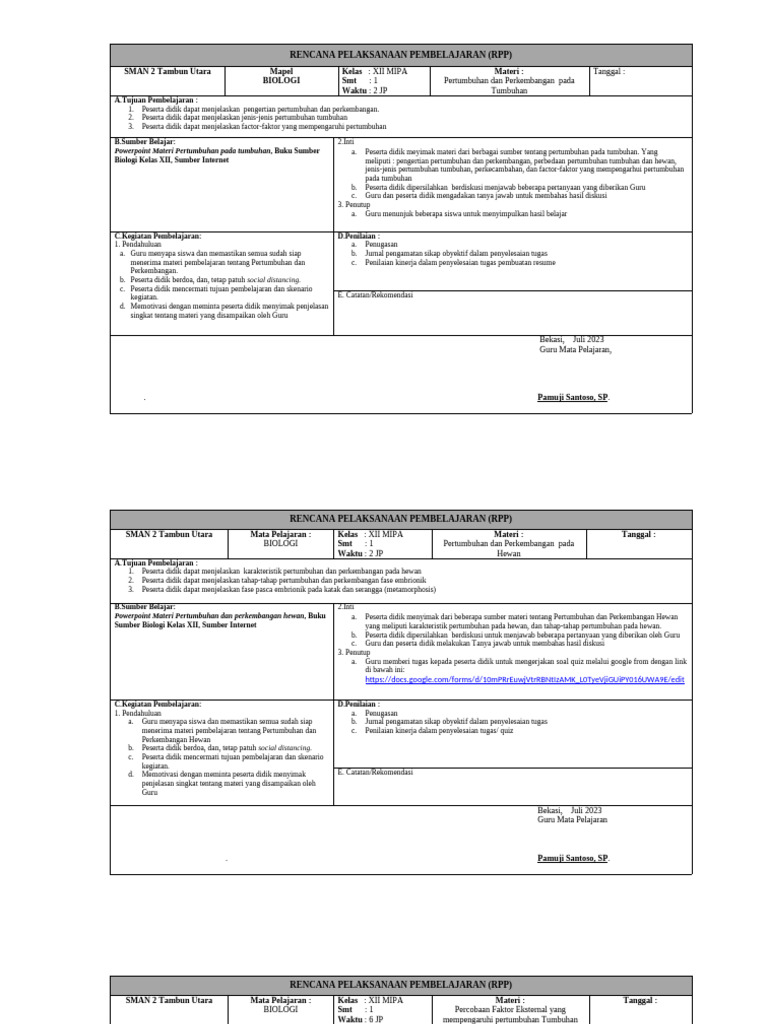 10. RPP kelas XII 2023-2024 | PDF