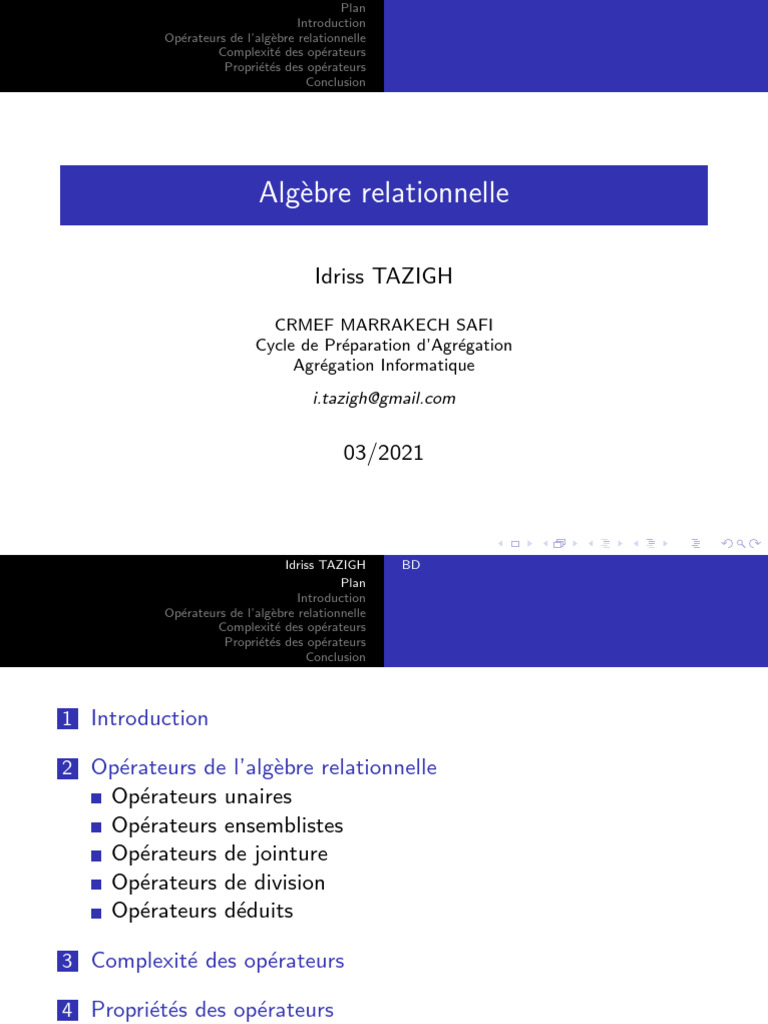 4-Algebre Relationnelle | PDF