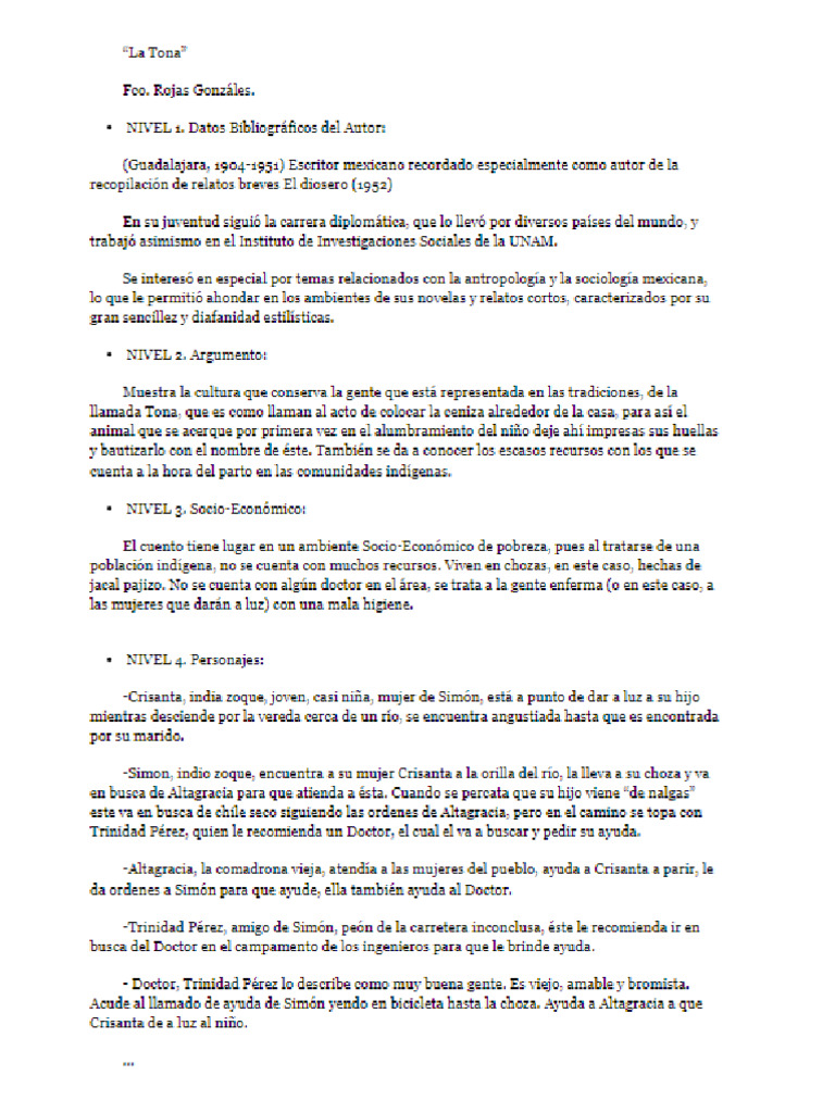 Analisis La Tona | PDF