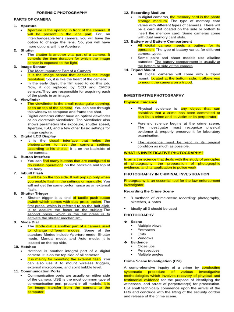 FORENSIC-PHOTOGRAPHY | PDF