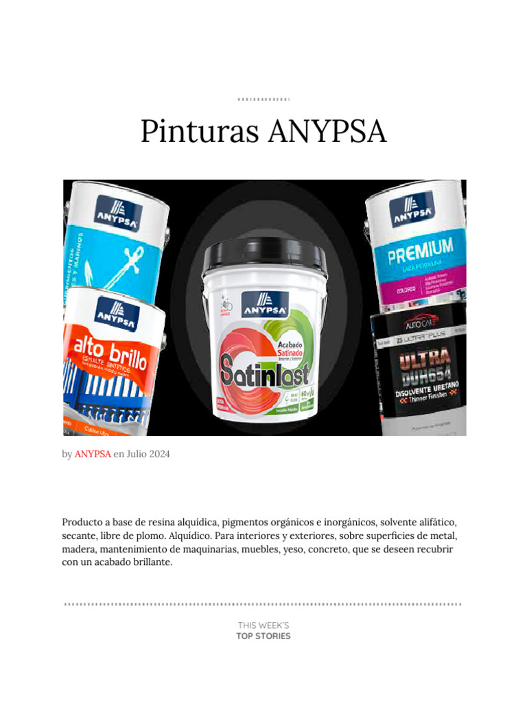 Pinturas ANIPSA | PDF | Calidad (comercial) | Planificación