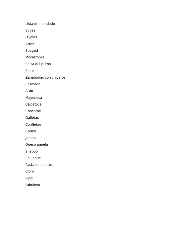 Lista de Mandado | PDF