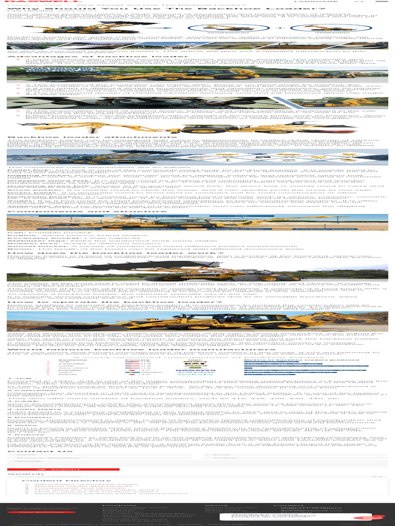 Why Should You Use The Backhoe Loader DASWELL | PDF