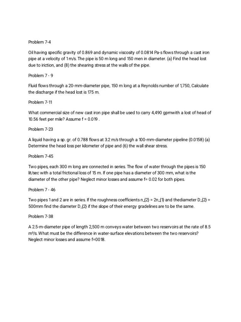 Chapter 7 Problems | PDF