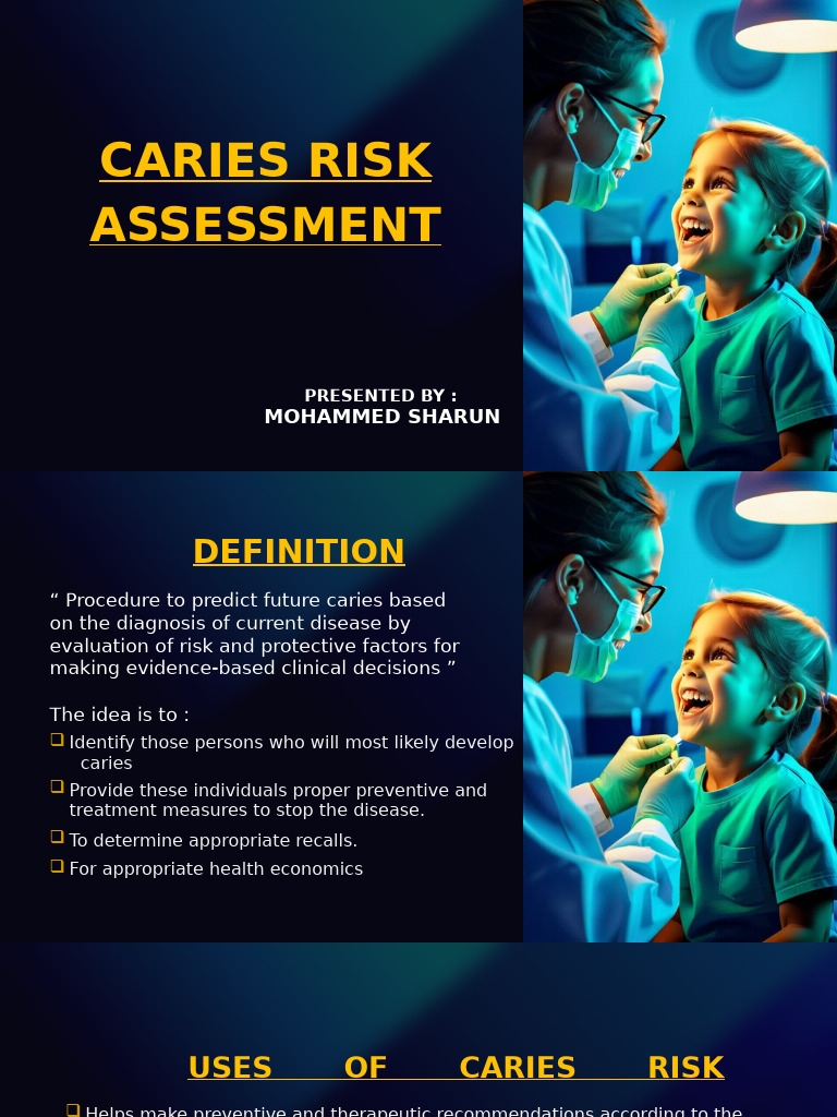 Caries Risk Assessment Overview | PDF | Clinical Medicine | Dentistry