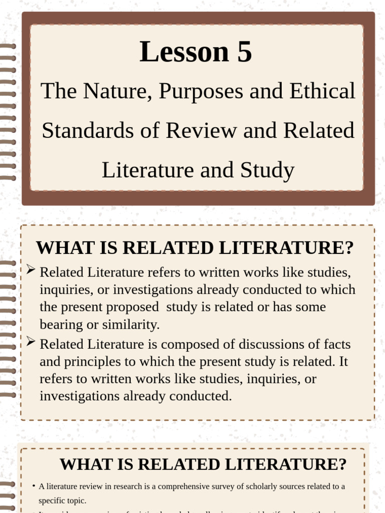 Lesson 5 Review of Related Literature | PDF