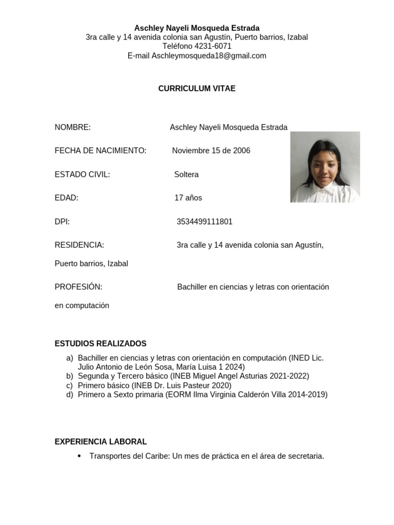 Aschley Nayeli Mosqueda Estrada Curriculum Vitae..... | PDF