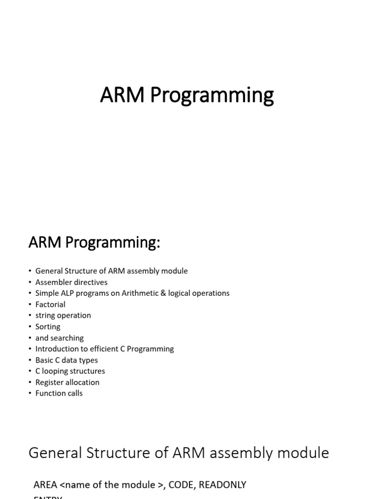 Module 4 General Structure Of Arm Assembly Module Pdf 9996