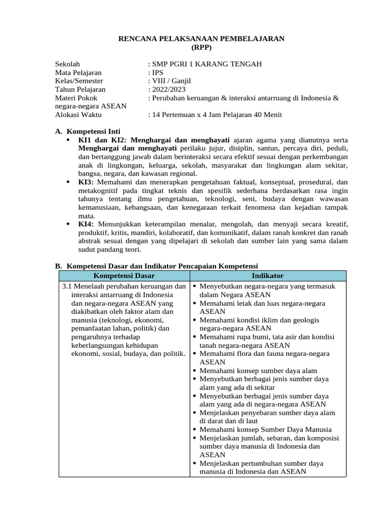 RPP Ips 1 | PDF