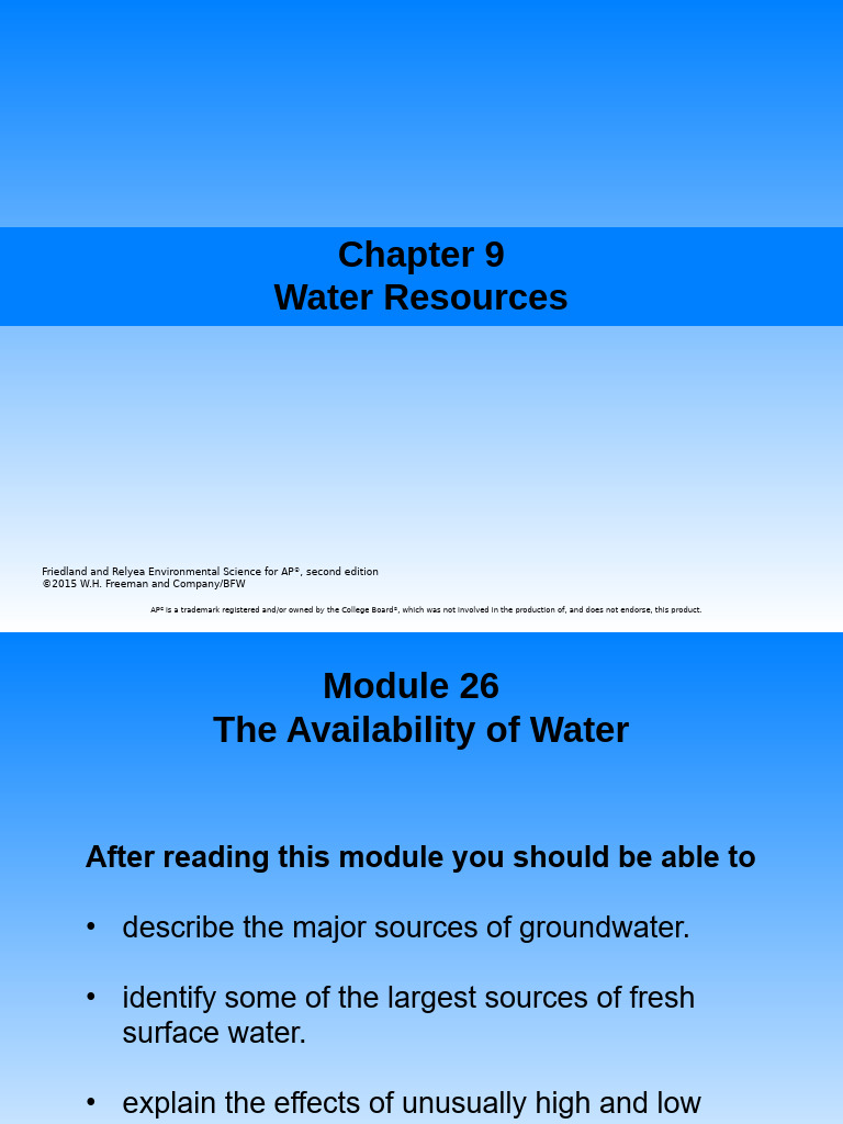 Chapter 9 Water Resources | PDF