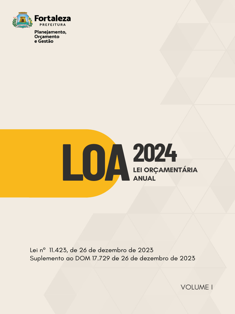Livro Loa 2024 Volume I | PDF
