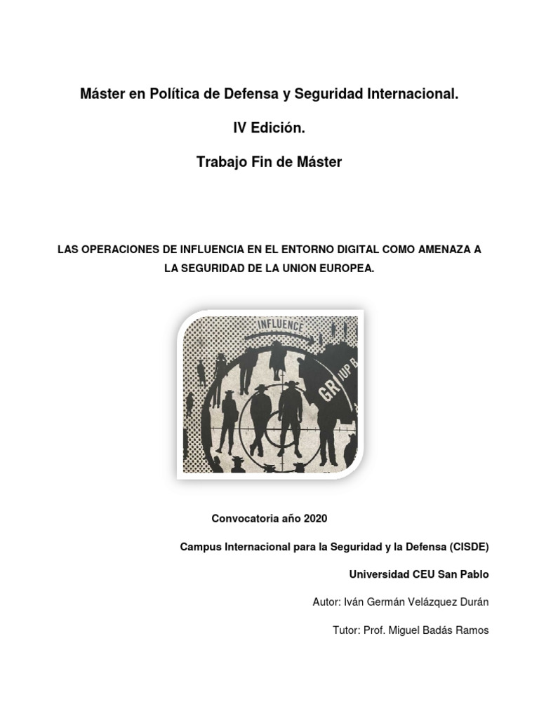Las Operaciones De Influencia En El Entorno Digital Pdf