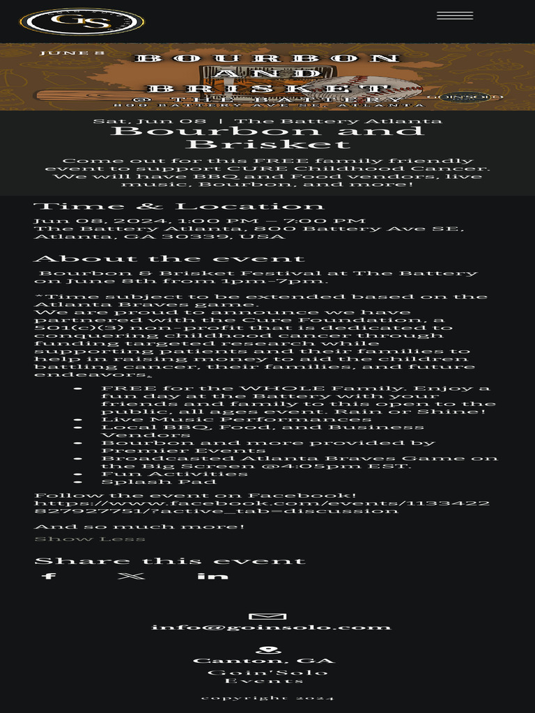 Bourbon and Brisket Goin'Solo Events | PDF