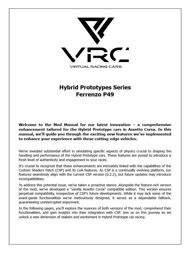 MANUAL FERRARI 499p VRC | PDF