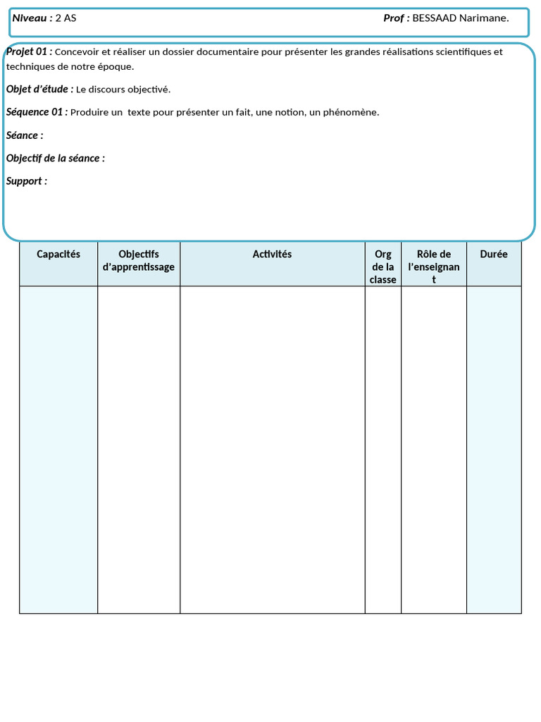 Fiche 2AS Modèle | PDF