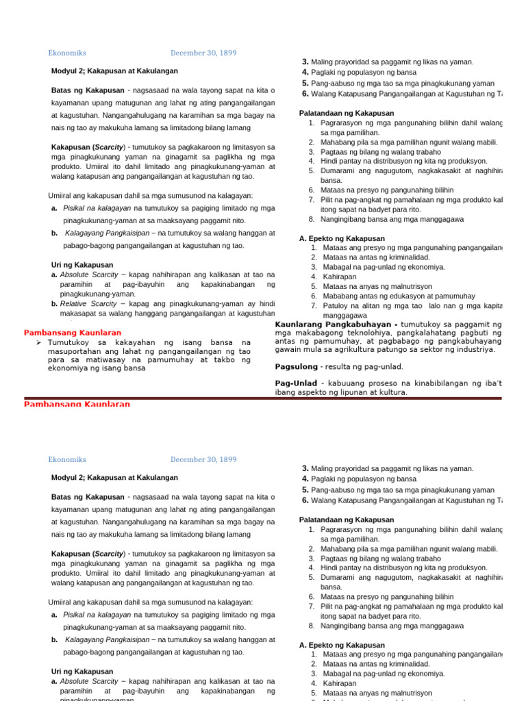 Pambansang Kaunlaran | PDF