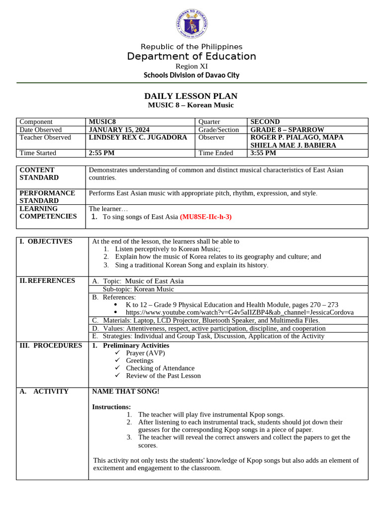 Cot 2 LP Q2 Music8 | PDF | Korean Language | Art