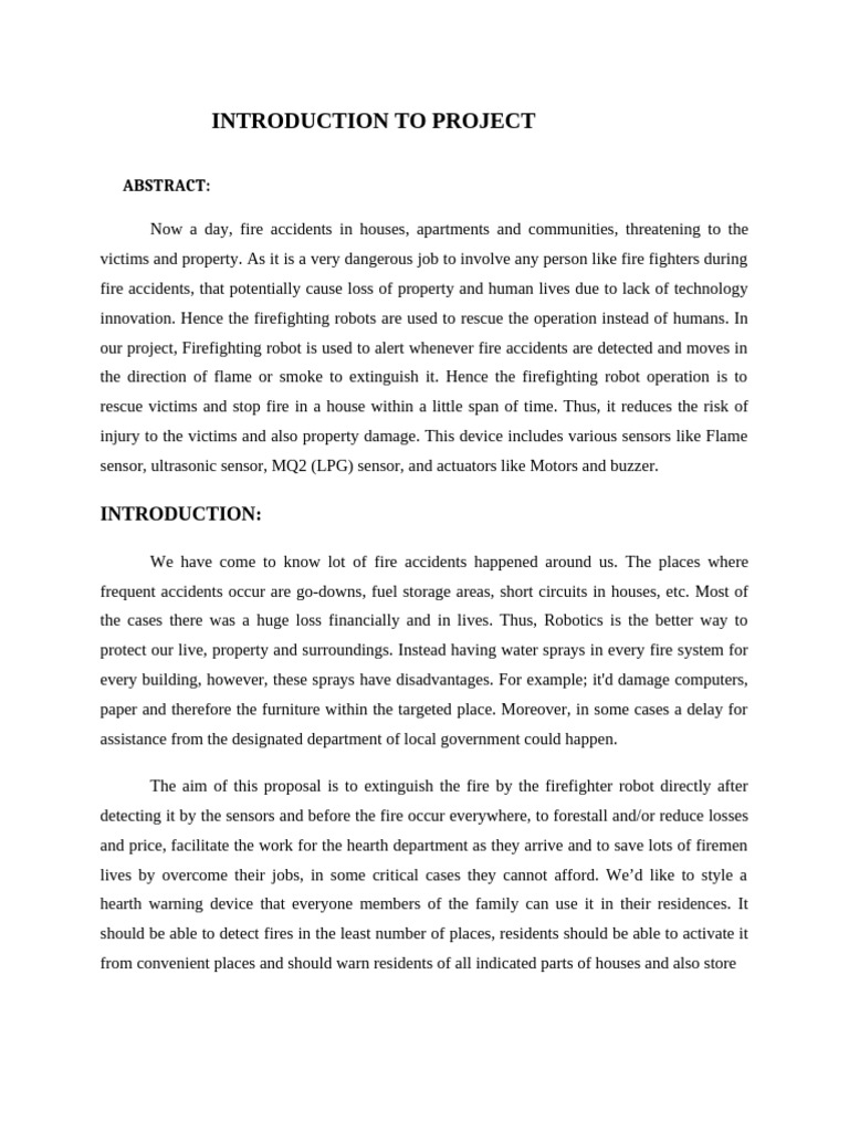 Self Controlled Robot Report | PDF
