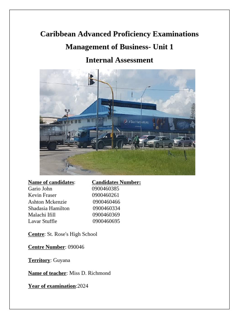 Management of Business IA 2024-Gario John | PDF | Communication ...