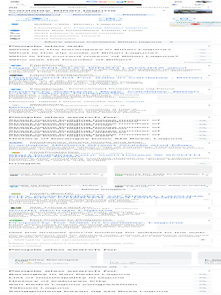 Street Name Building House Number of Canlalay Binan Laguna - Google ...