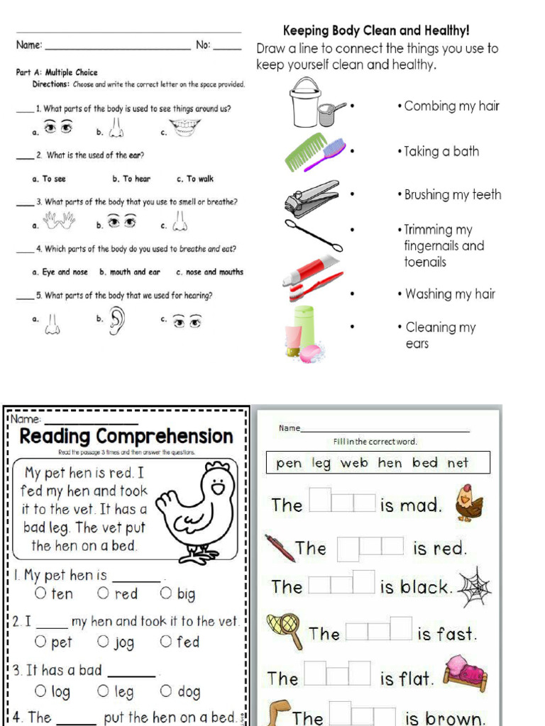 Senses and CVC Letter e | PDF