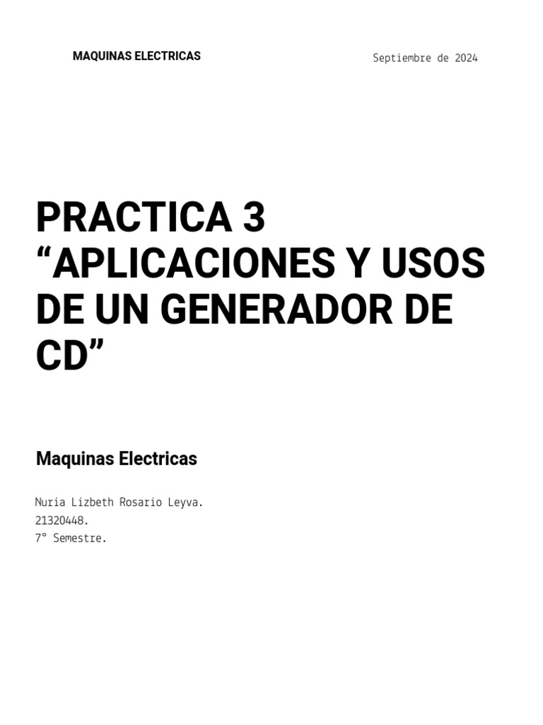 Practica 3. Maquinas Electricas NLRL | PDF