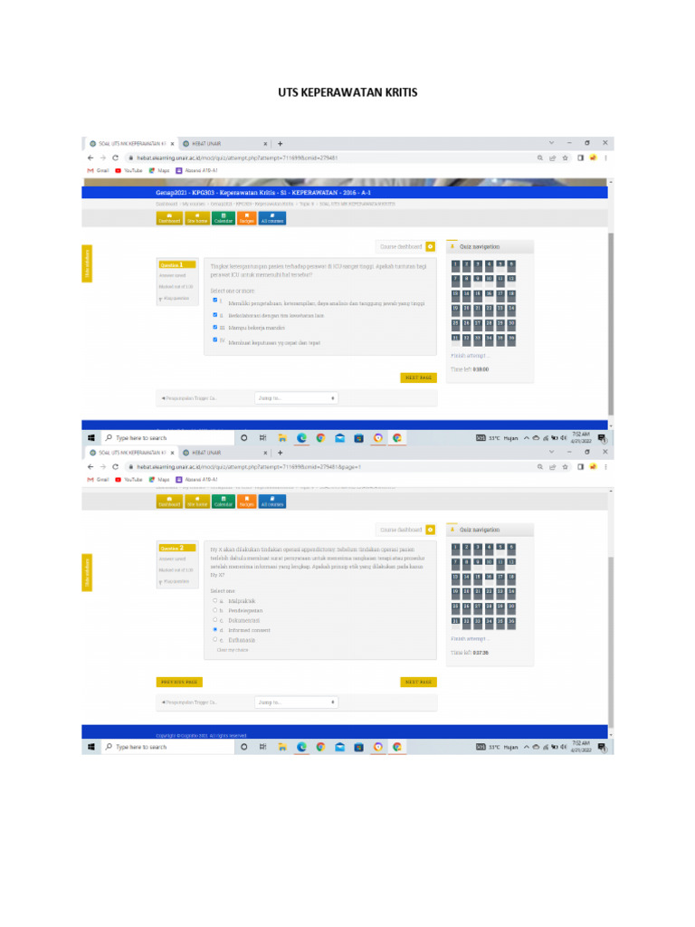 Uts Keperawatan Kritis | PDF