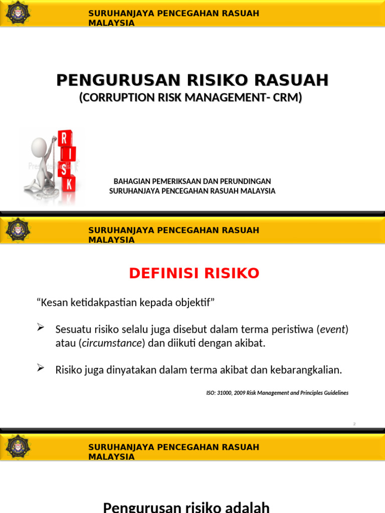 Slot 3 - Corruption Risk Management (CRM) | PDF