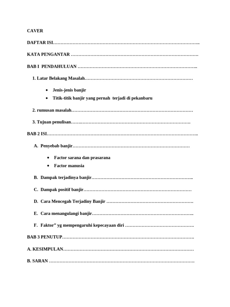 Contoh Daftar Isi | PDF