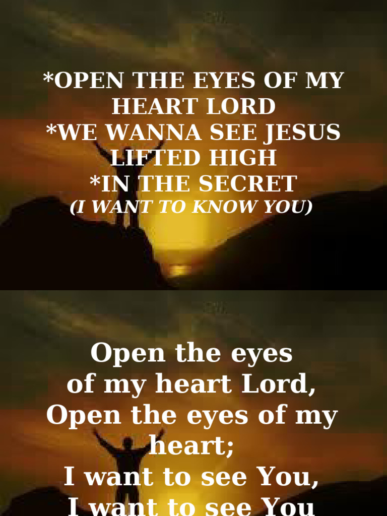 Open The Eyes, We Wanna See, in The Secret | PDF | Religion & Spirituality