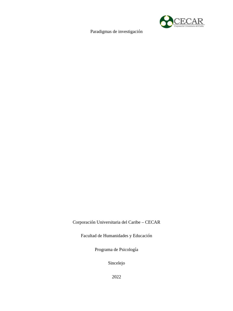 Comparativa de Paradigmas de Investigación | PDF | Paradigma | Crecimiento personal y profesional