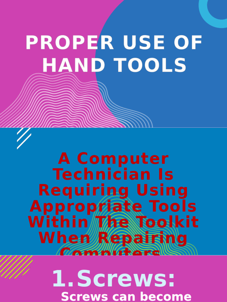 Proper Use of Hand Tools (Module1-Lesson2) | PDF