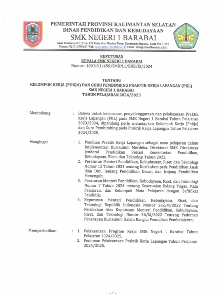 SK Pokja 2024 Revisi | PDF