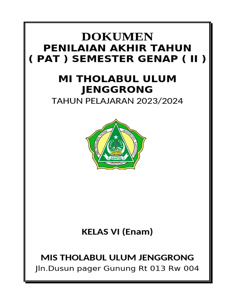 COVER UAS Docx | PDF