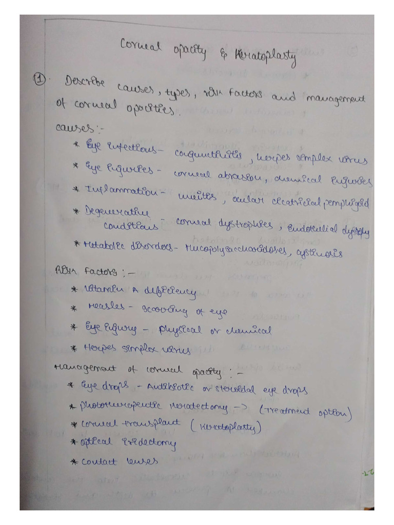 Corneal Opacity | PDF