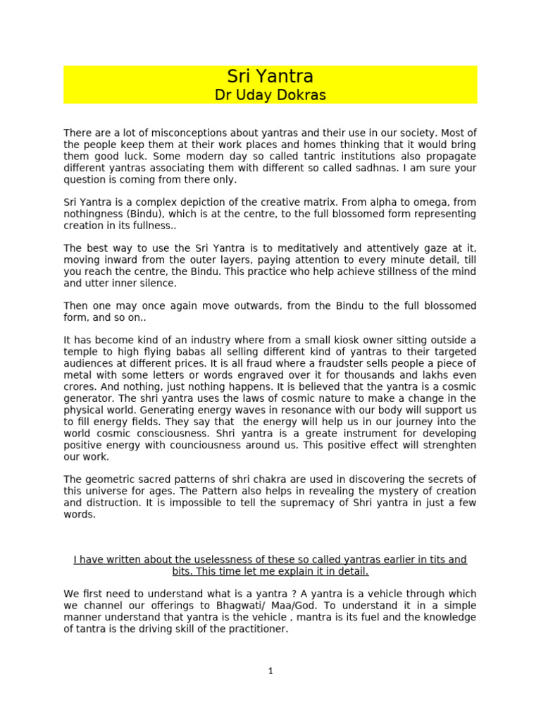 Yantra | PDF