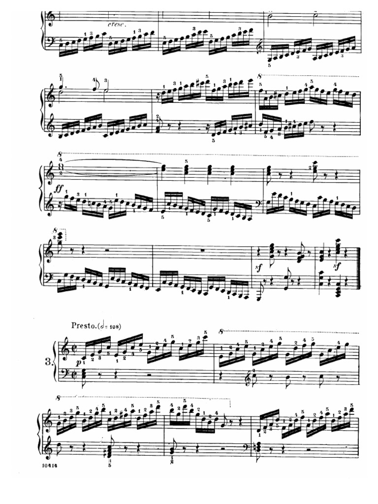 Czerny, School of Velocity, Book 1, #3 | PDF