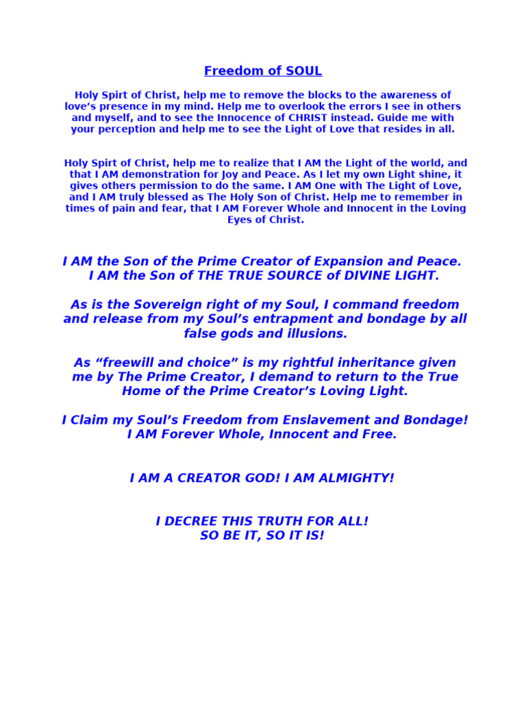 Freedom of SOUL | PDF