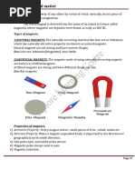 Magnetism Formula Sheet Class12 | PDF