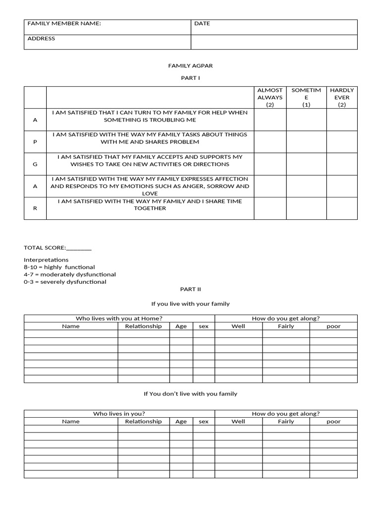 family-APGAR-form | PDF