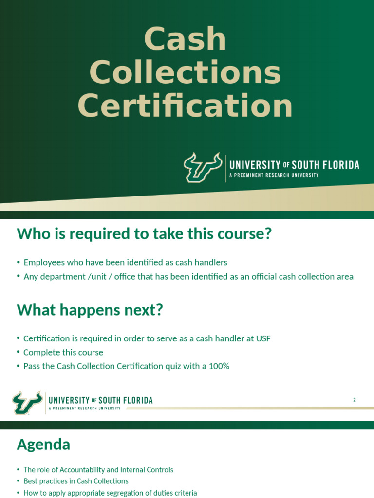 Cash Collections Certification | PDF | Point Of Sale | Records Management