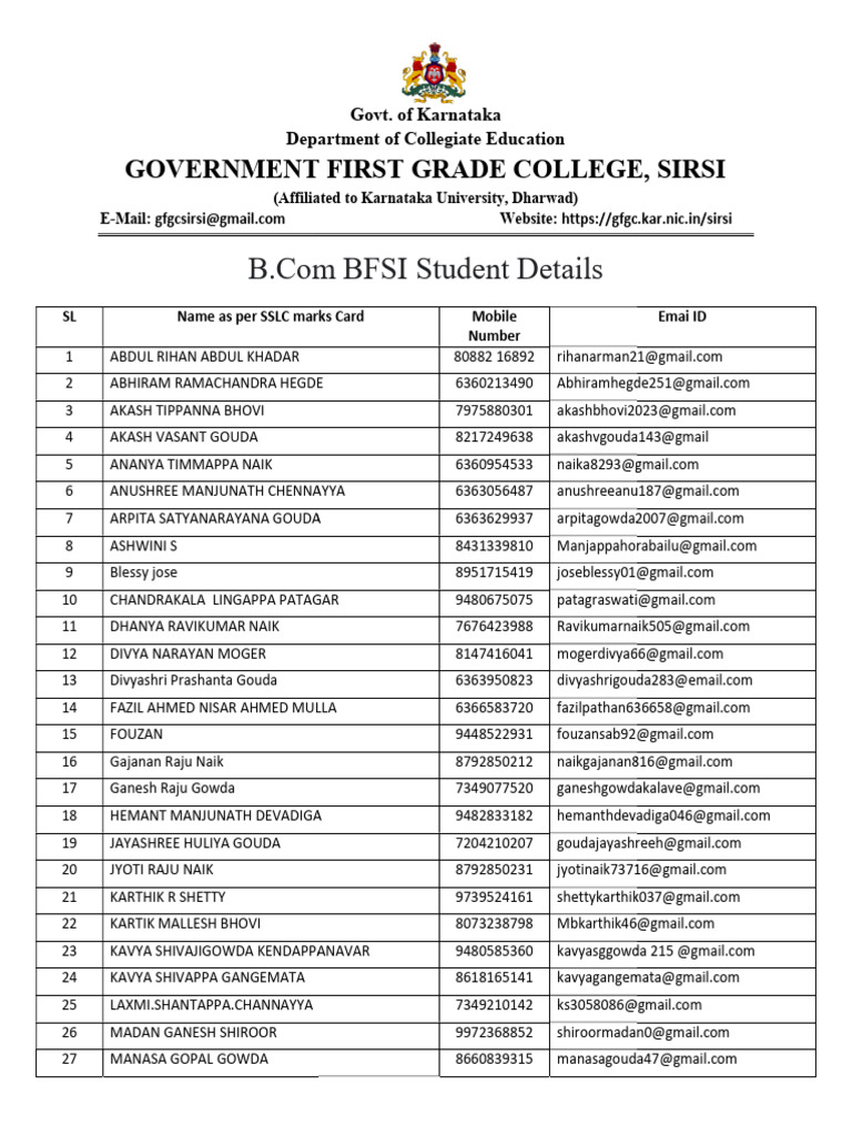 Bcom Bfsi Students | PDF