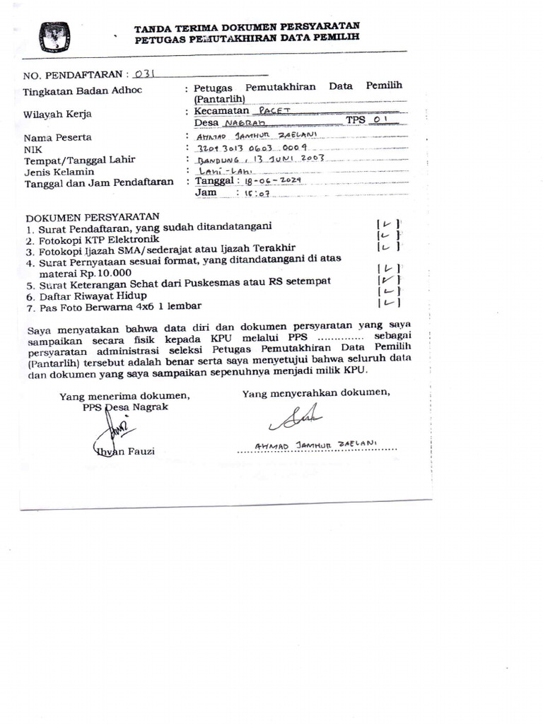 Ahmad Jamhur Zaelani TPS.01 | PDF