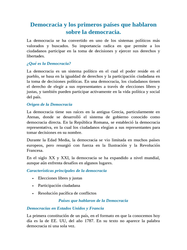 La Democracia Pdf