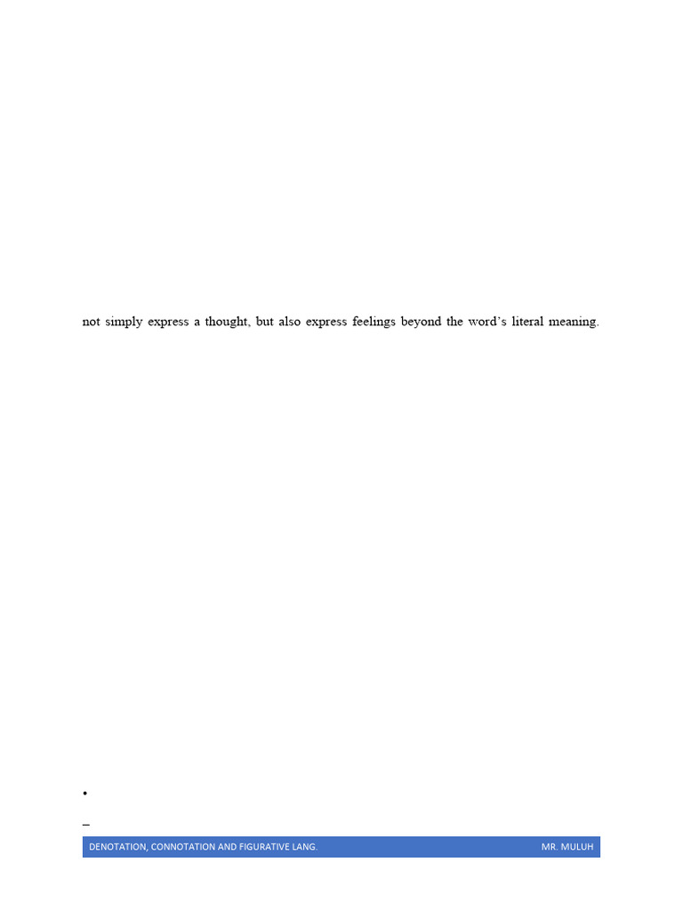 Levels of Meaning and Figurative Language | PDF